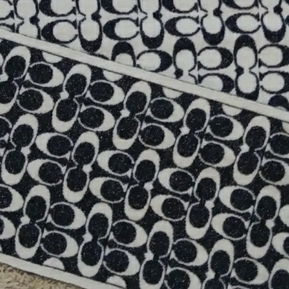 Coach | Accessories | Coach Signature Metallic Reversible Mufflerscarf ...